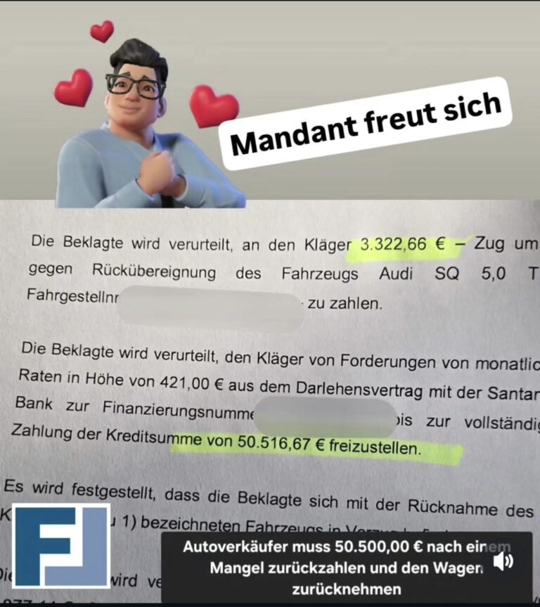 Versteckter Mangel Beim Autokauf